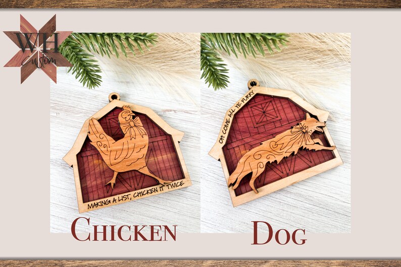 Barnyard Animal Laser Cut File Bundle Pig Goat Chicken - Etsy