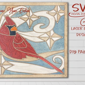 Cardinal Laser Cut Files SVG / DFX for Glowforge Projects Cardinal ...