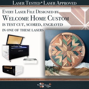 Geometric 16 in Round SVG Laser Cut Files for Glowforge Projects With ...