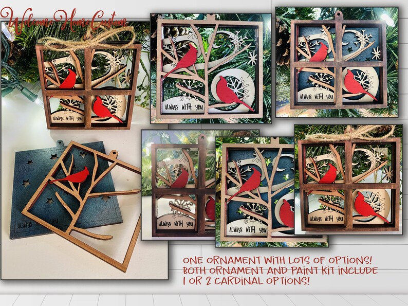 Cardinal laser cut files SVG PDF for Glowforge projects | Etsy