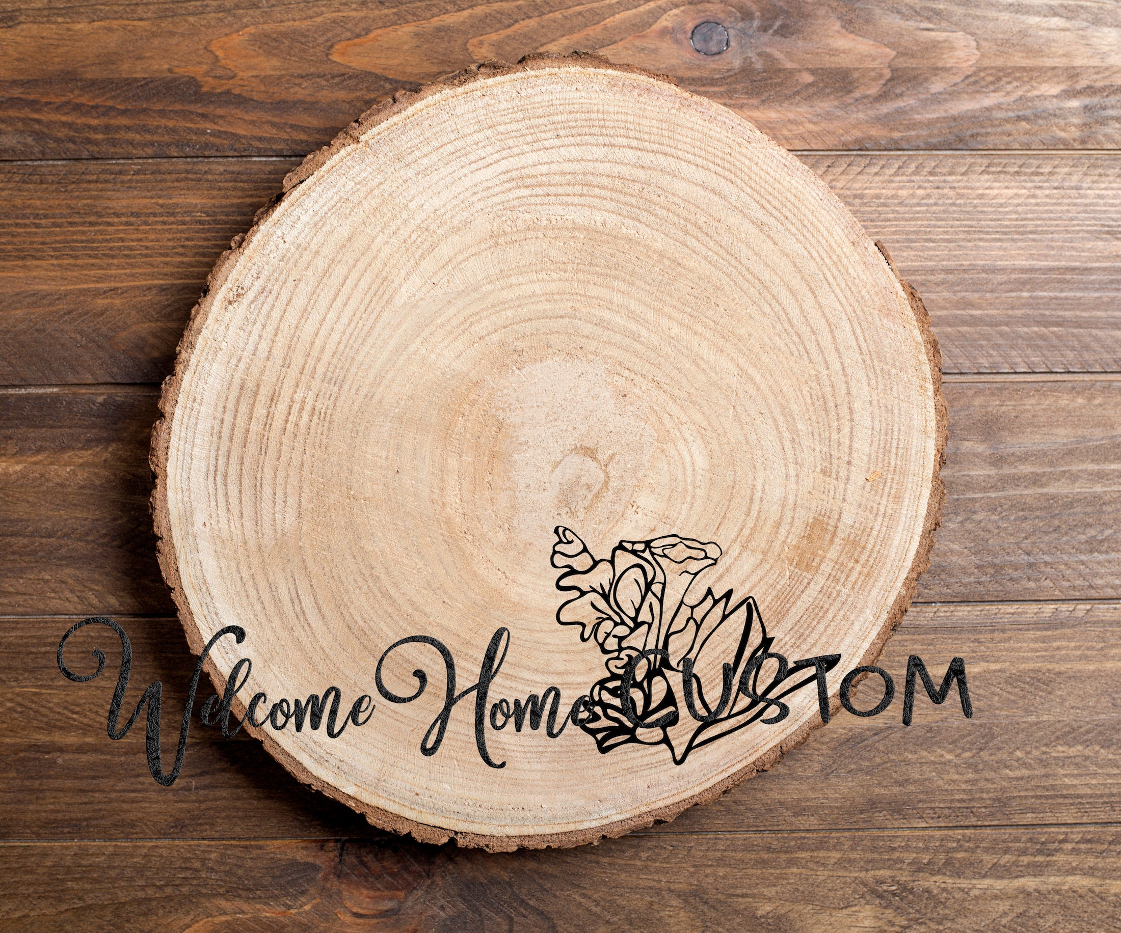 Floral Wreath SVG Laser Cut Files for Glowforge Projects With - Etsy