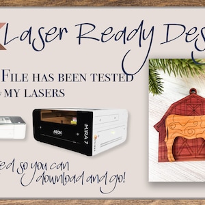 Barnyard Animal Laser Cut File Bundle - Pig, Goat, Chicken, Rooster ...