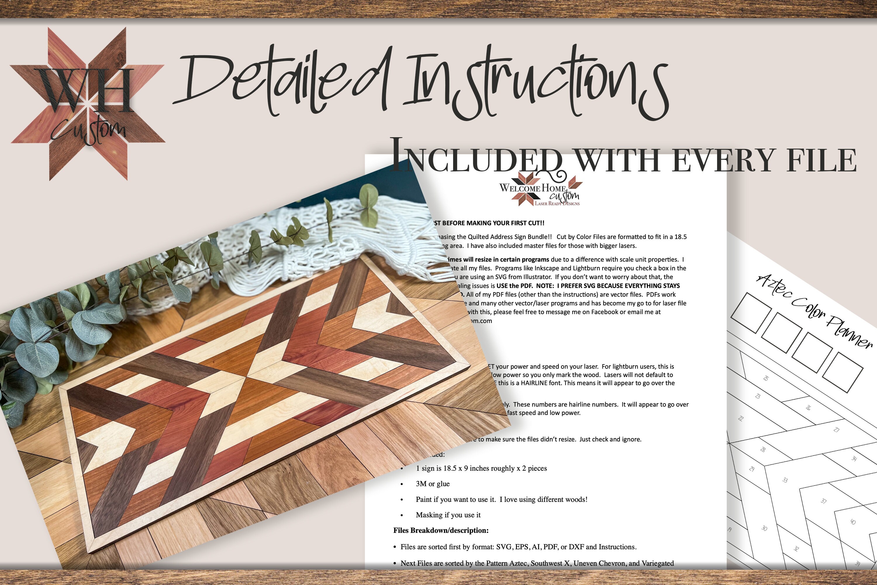 Address Sign Laser SVG Files Wood Quilt BUNDLE - Cut by Number - Barn ...