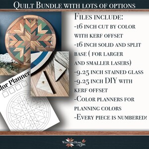 Geometric 16 in Round SVG Laser Cut Files for Glowforge Projects With ...