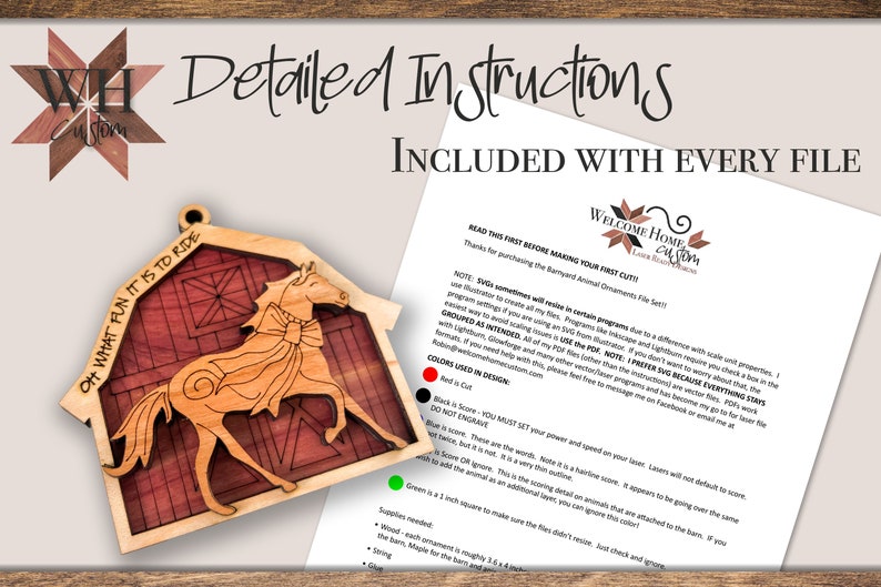 Barnyard Animal Laser Cut File Bundle Pig Goat Chicken - Etsy