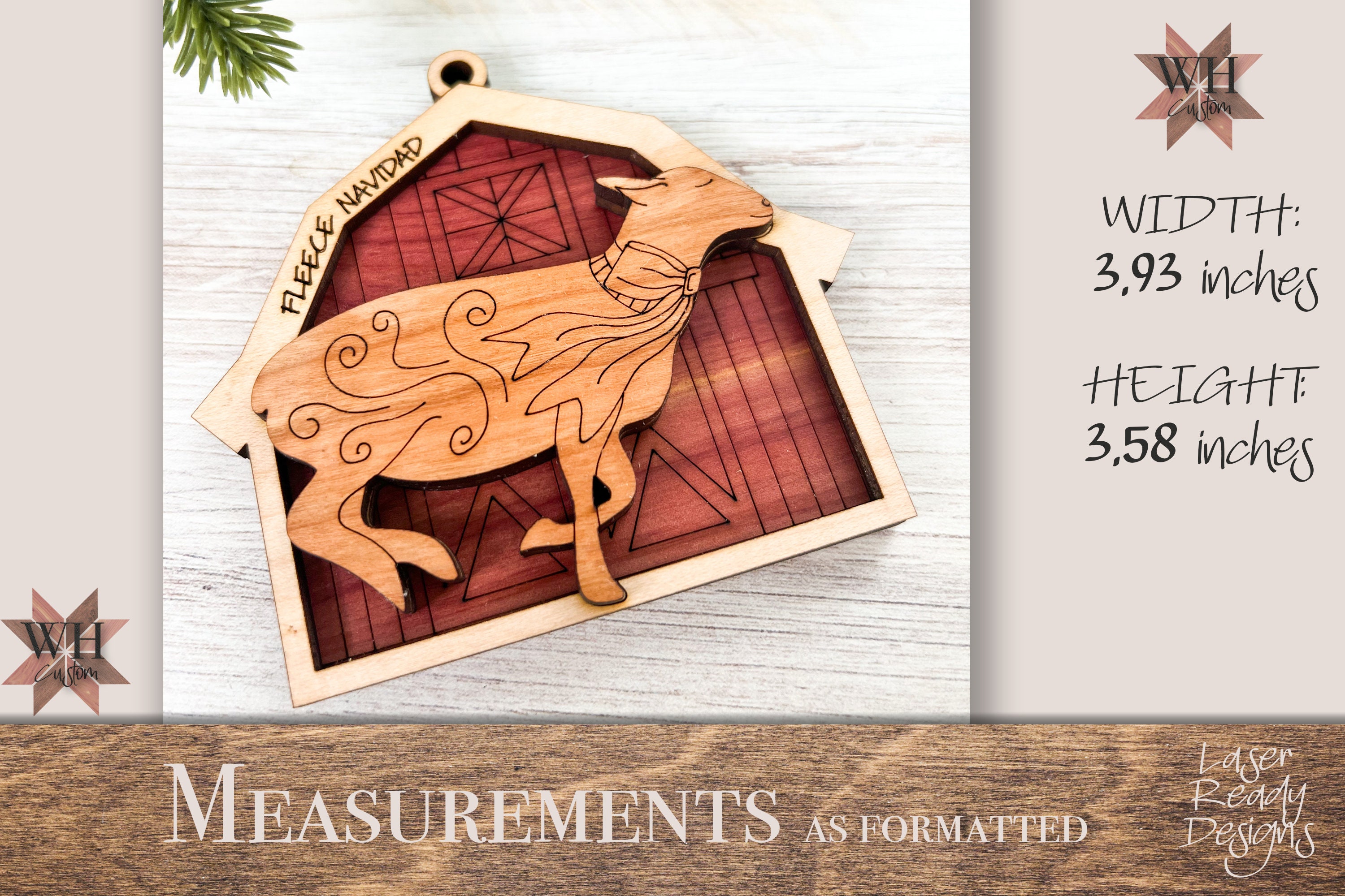 Barnyard Animal Laser Cut File Bundle Pig Goat Chicken - Etsy