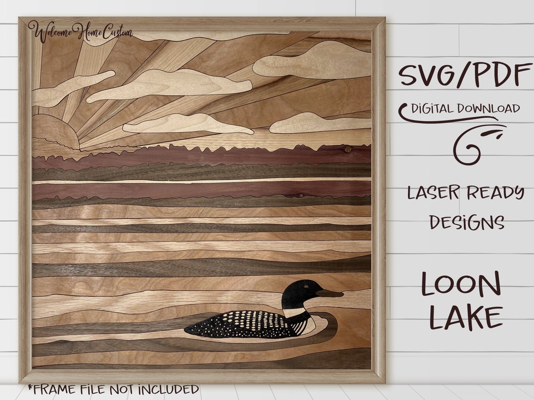 Loon Lake SVG Laser Cut Files for Glowforge Projects Vector Pattern SVG ...