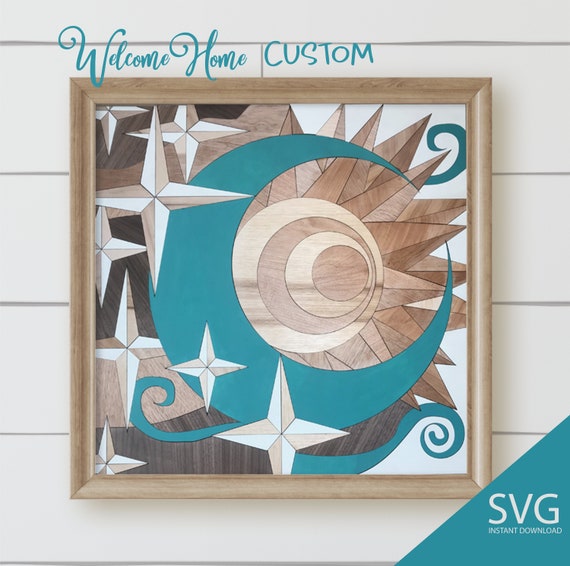 Celestial SVG Laser Cut Files for Glowforge Projects With Sun - Etsy Canada