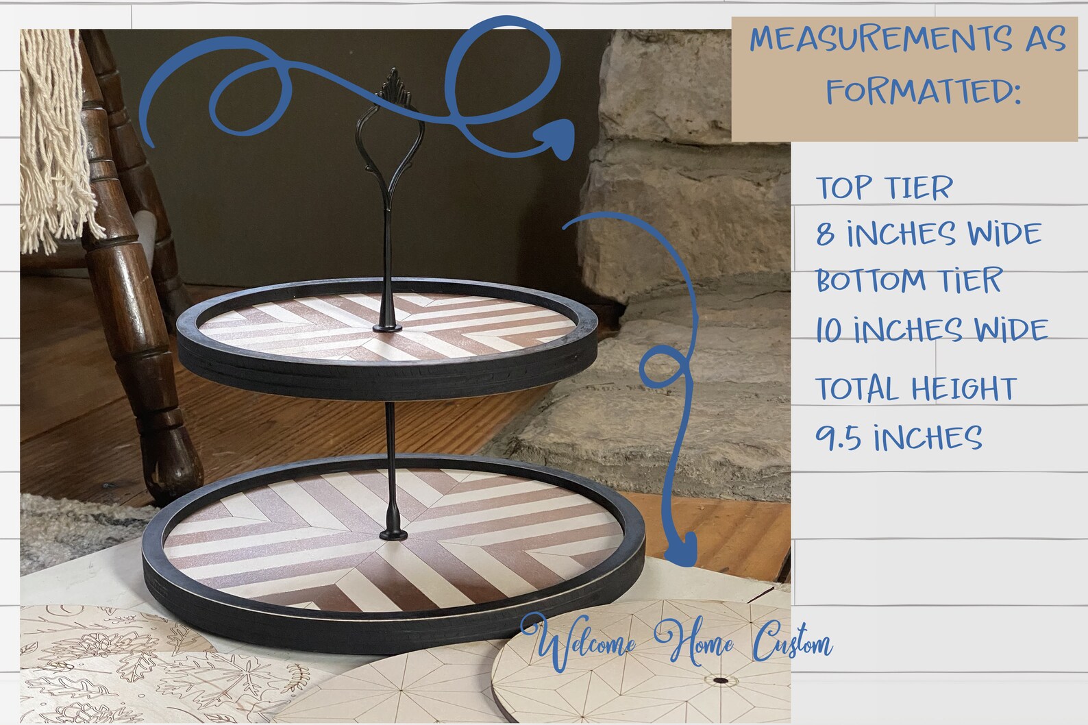 Buffalo Plaid SVG Laser Cut Files Tiered Tray SVG Insert | Etsy