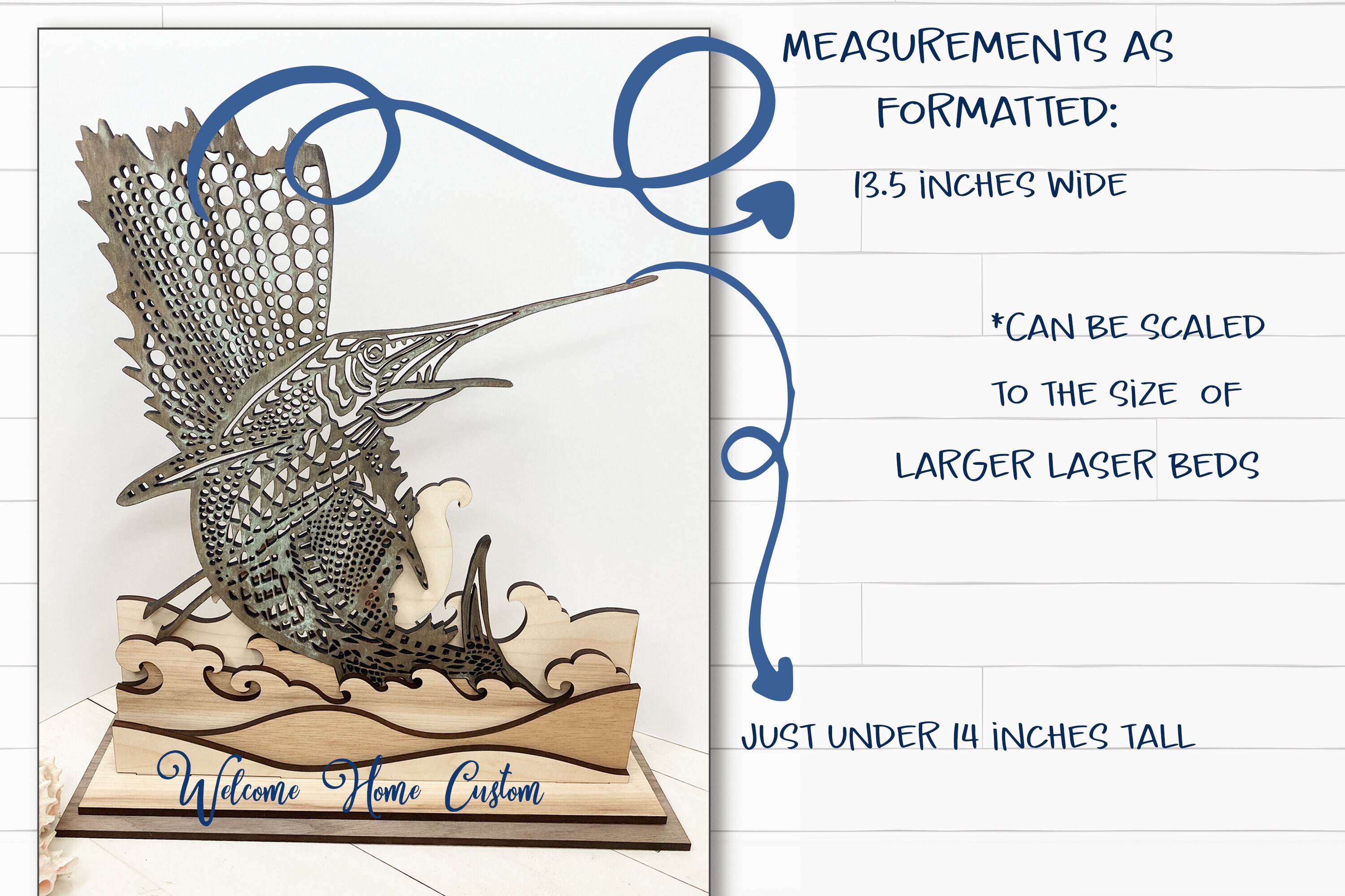 Sailfish SVG Laser Cut Files for Glowforge Projects Sport | Etsy Canada