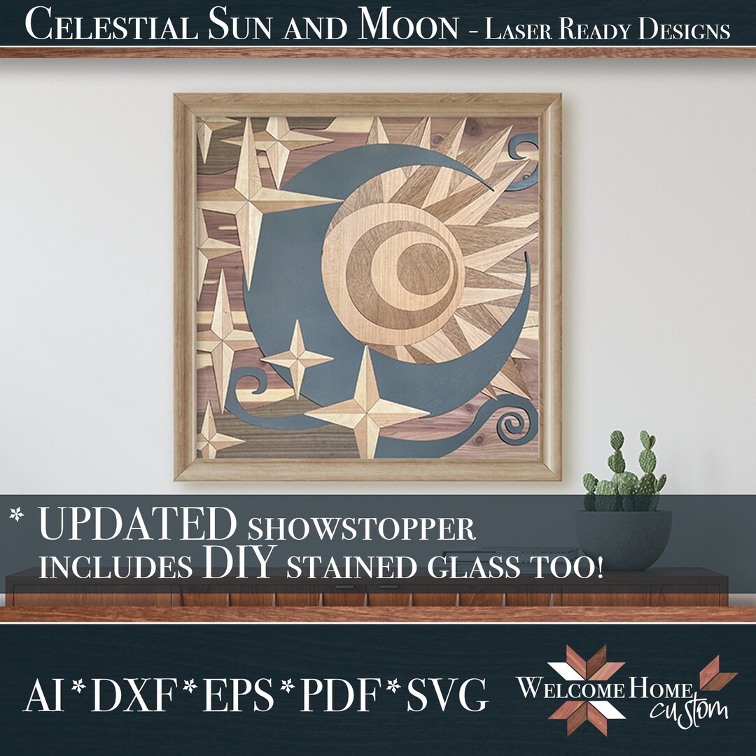 Celestial SVG Laser Cut File Showstopper | Includes Single Line File ...
