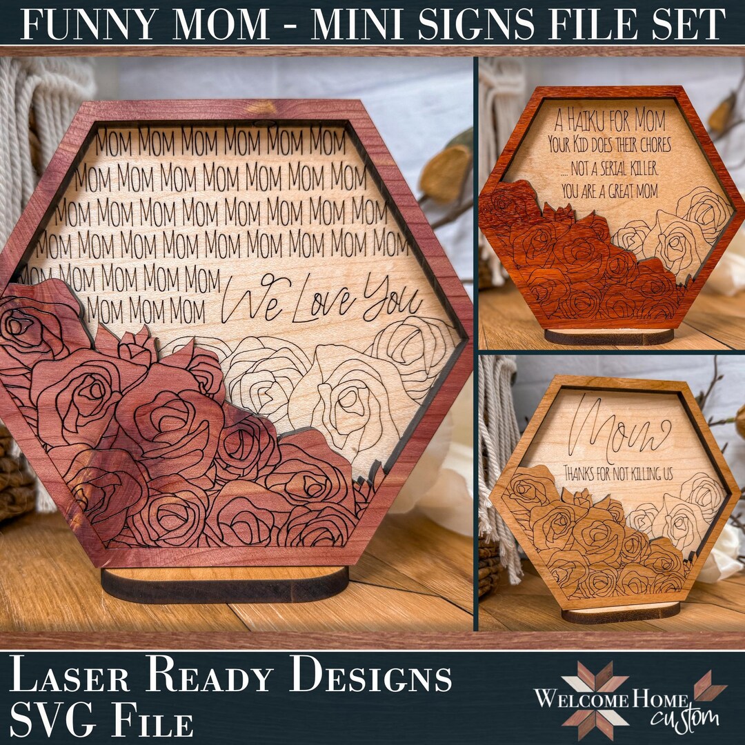Funny Mom Mini Décor Sign SVG File - Digital Download - by Welcome Home ...