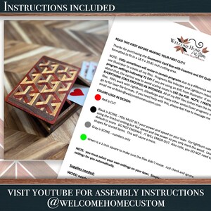 Geometric Deck of Card Box Digital Download Bundle With Coaster and ...