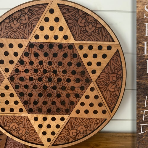 Chinese Checkers Game Laser Cut Files Family Game Night - Etsy Canada
