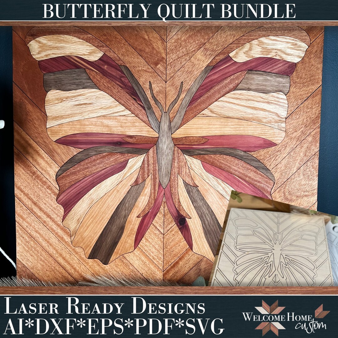 Butterfly Quilt Showstopper Digital Download With DIY Option for Laser ...