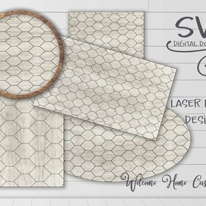 Chicken Wire SVG for Glowforge Laser Cut Files Welcome Home Custom - Etsy