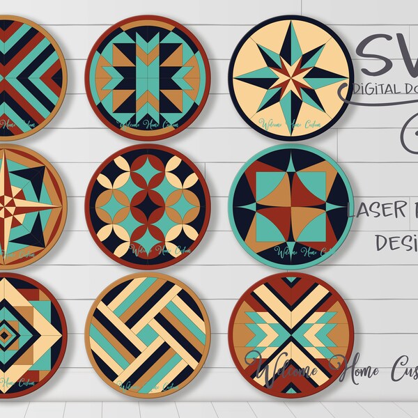 Round Barn Quilt - Etsy