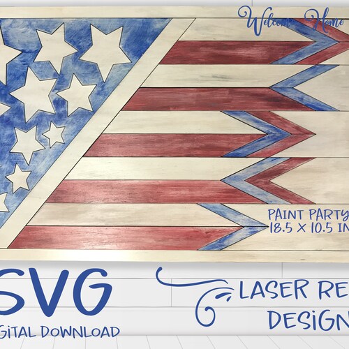Laser Cut Files American Flag Glowforge Project Patriotic - Etsy
