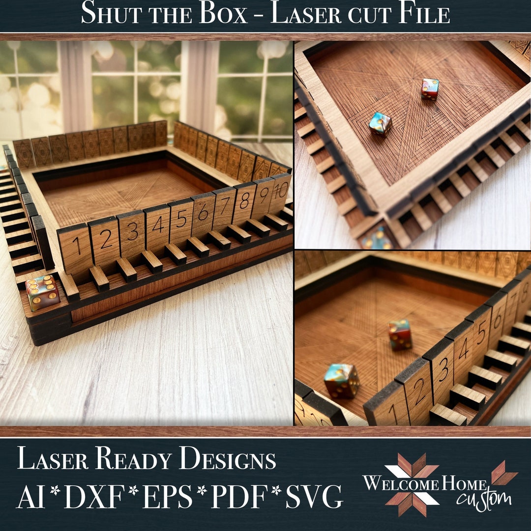 Shut the Box Digital Download Game- SVG and 4 Other File Types ...