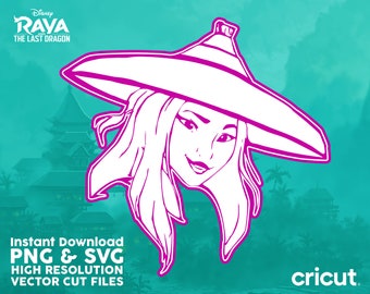 Raya and the Last Dragon Sisu Outline Vector Cricut Cut Files | Etsy