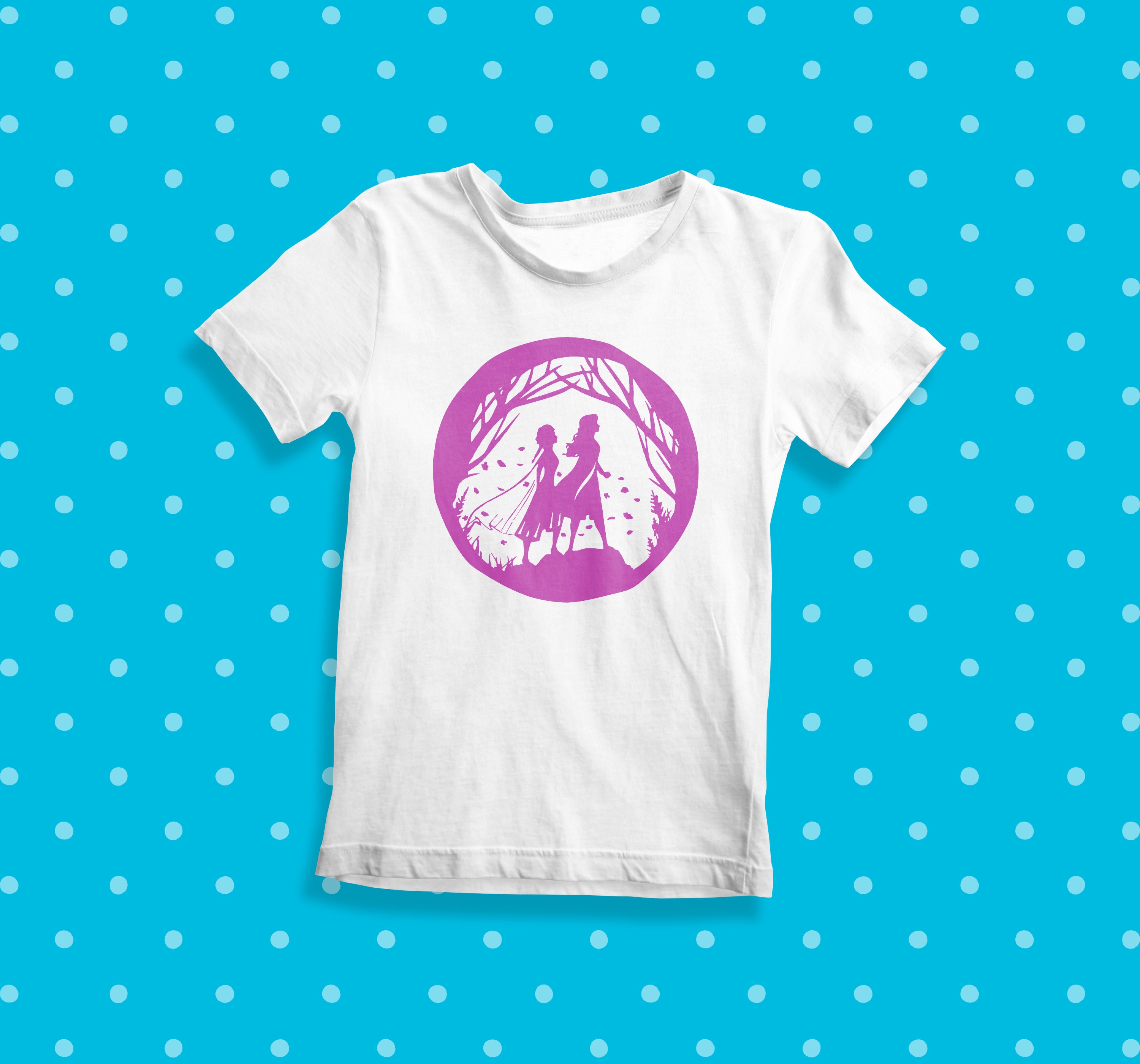 Frozen 2 Elsa & Anna Forest Circle Vector, Cricut Cut Files - Etsy