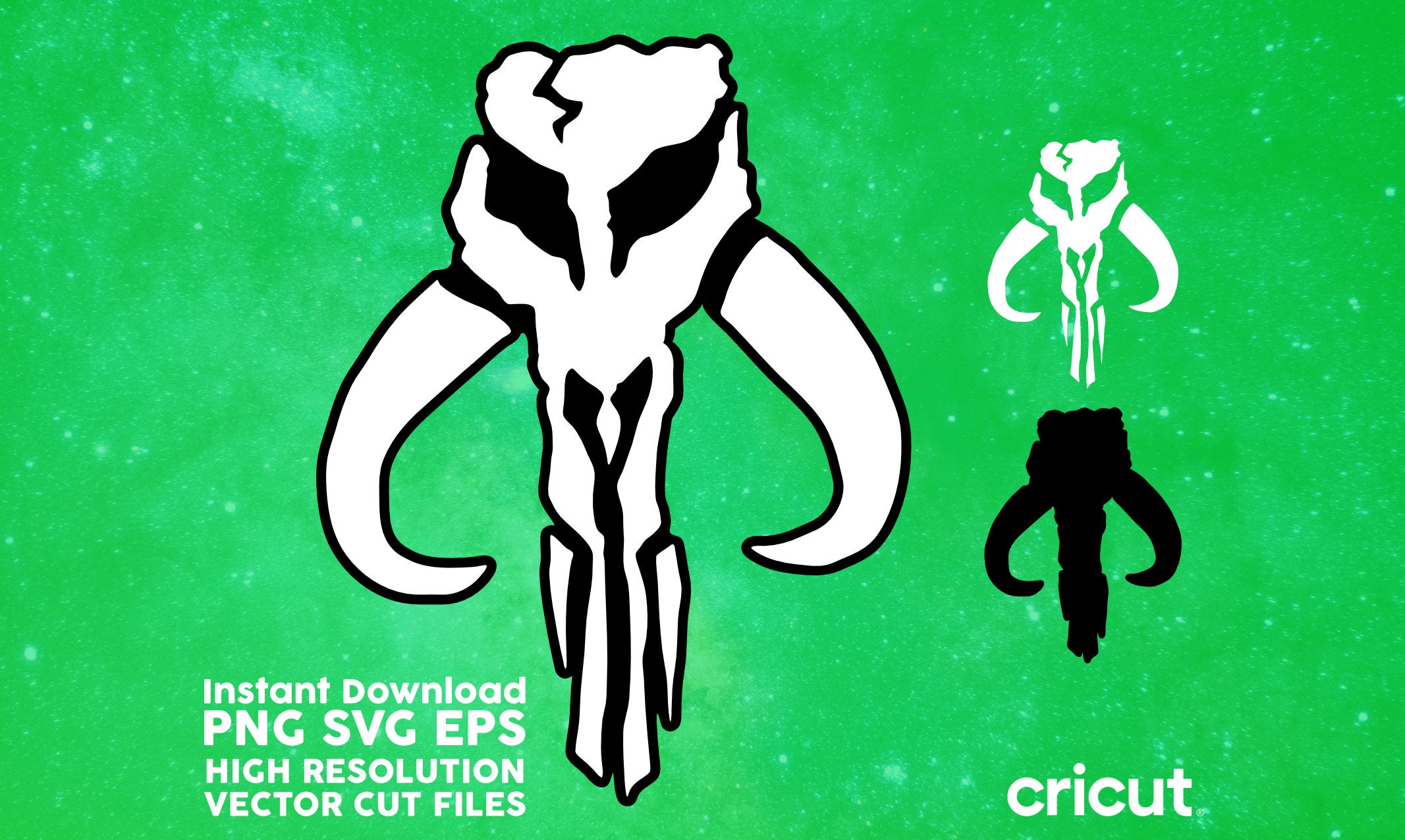 Mandalorian Skull Vector Star Wars Mythosaur Skull Window Decal