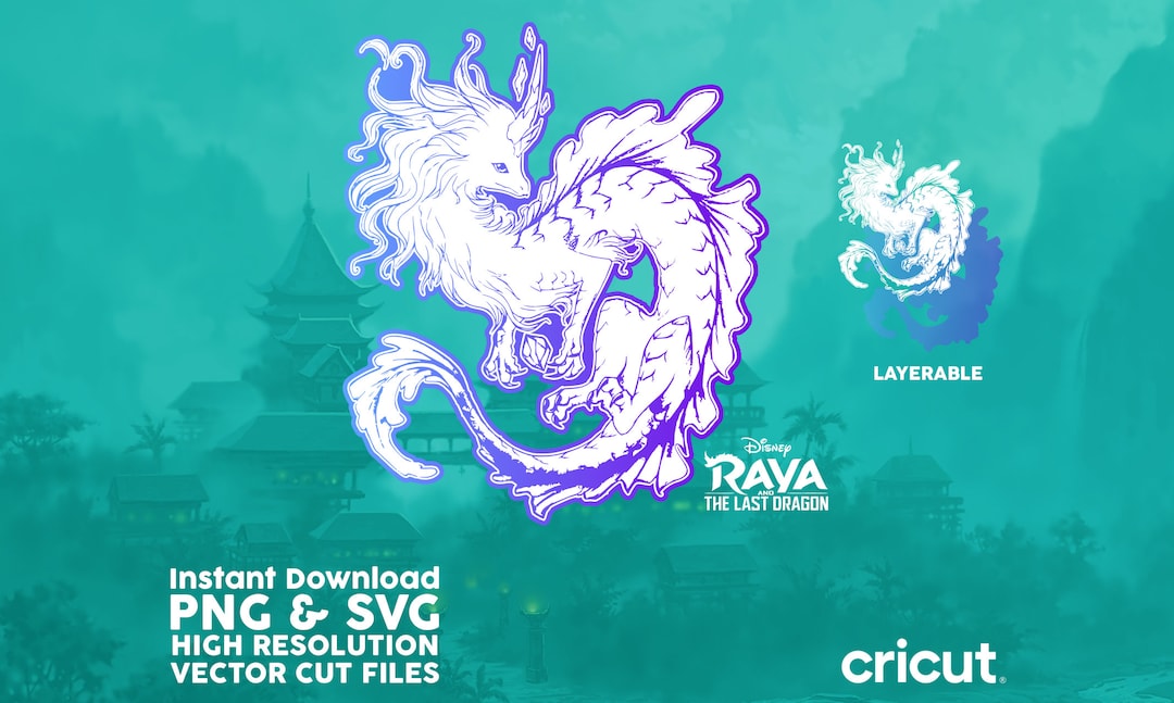 Raya and the Last Dragon | Sisu the Dragon Vector, Cricut Cut Files - Etsy