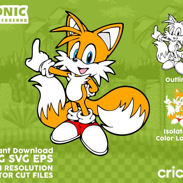Sonic and Tails Vector - Etsy