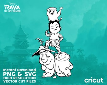 Raya and the Last Dragon Sisu Outline Vector Cricut Cut Files | Etsy