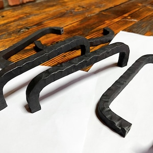 Wrought Iron Rustic Door Handle. Hand Forger Drawer Handle. Door Pull ...