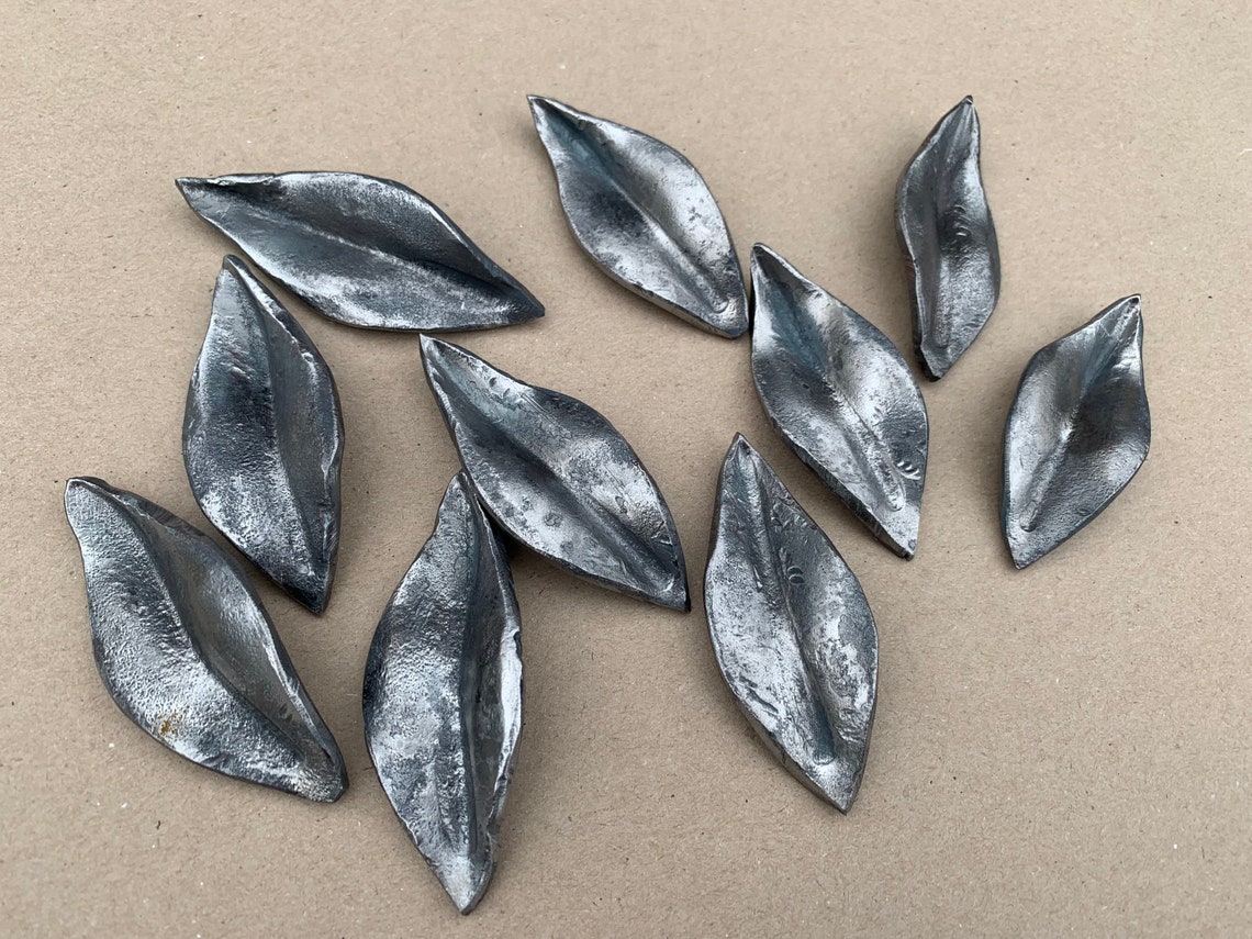 Set of 25 Hand Forged Leaves. Forged Elements. Blacksmith - Etsy