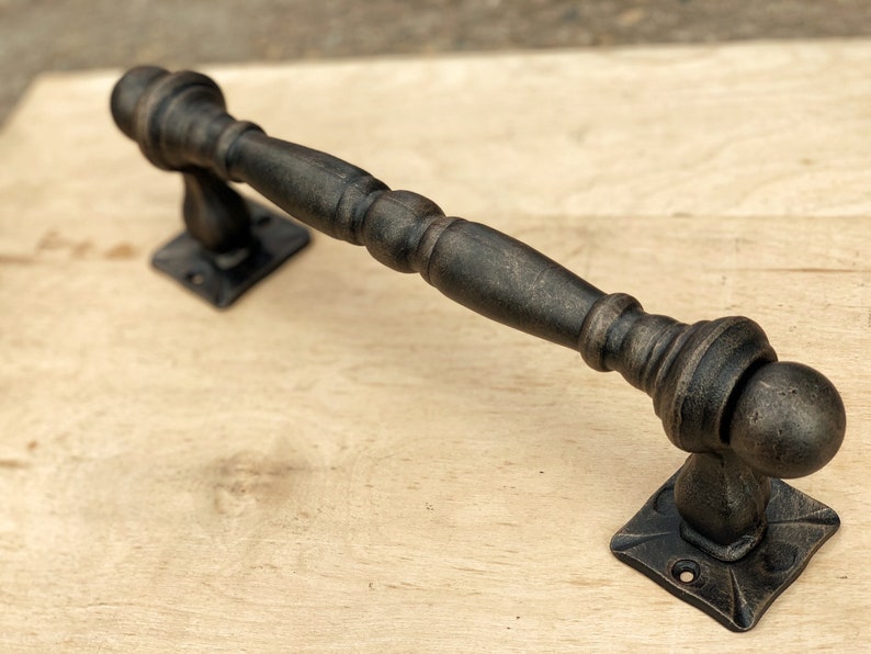 Wrought Iron Door Pull. Massive Iron Door Handle. Barn Door | Etsy