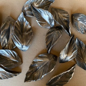 Set of 15 X 5”hand Forged Leaves. Forged Elements. Blacksmith Elements ...