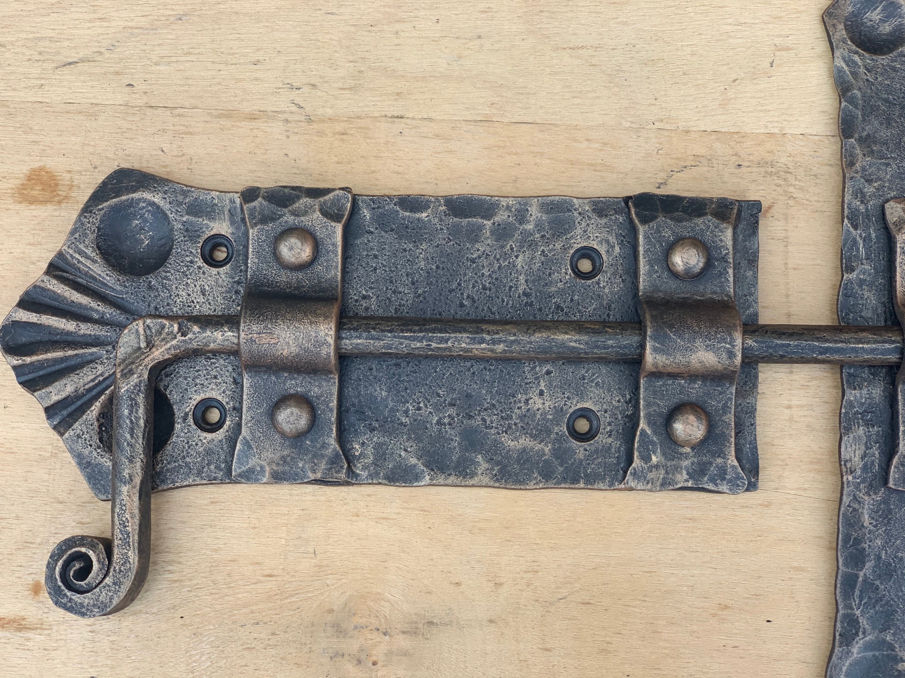 Wrought Iron Door Latch, 100% Hand Forged, Door Hardware, Door ...