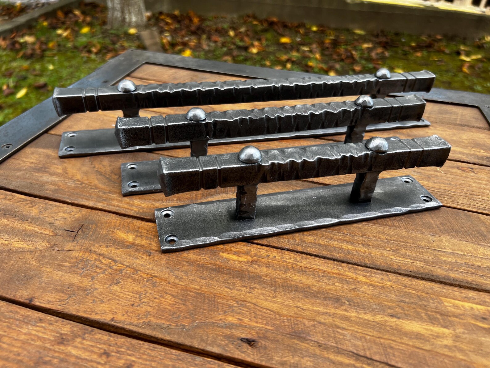 Hand Forged Modern Industrial Drawer Pull. Iron Door Handle. Door Pull ...