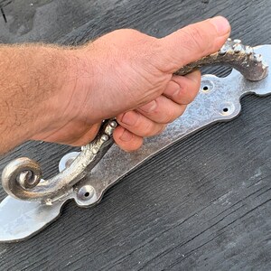 Wrought Iron Octopus Door Handle. Kraken Door Pull. Barn Door Pull ...