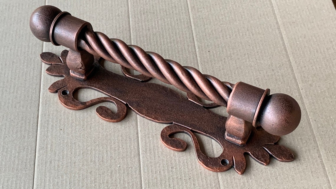 New Model. Massive Iron Door Handle. Rustic Door Decor. - Etsy