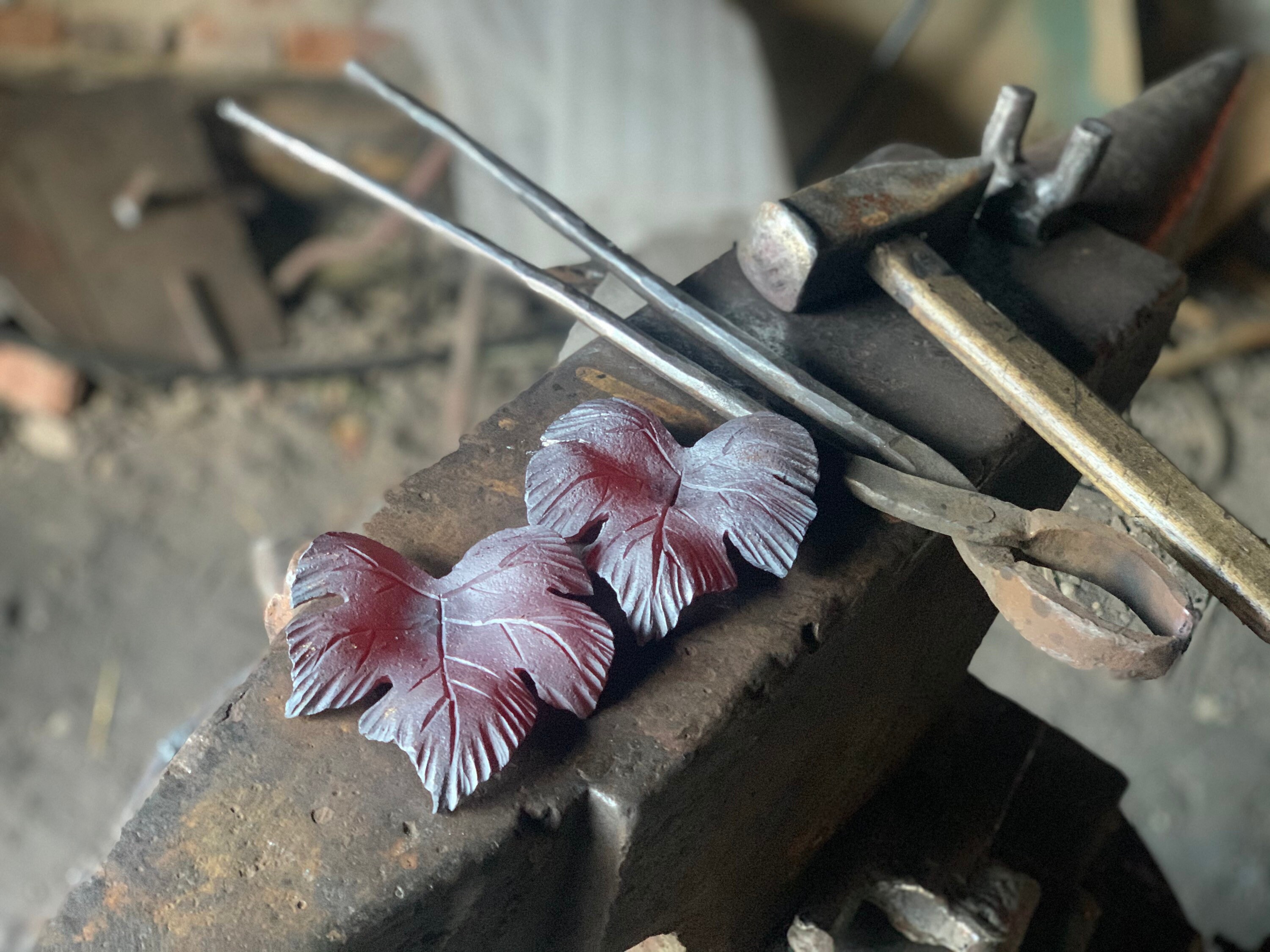 Set of 10 Hand Forged Grape Leaves. Forged Elements. - Etsy