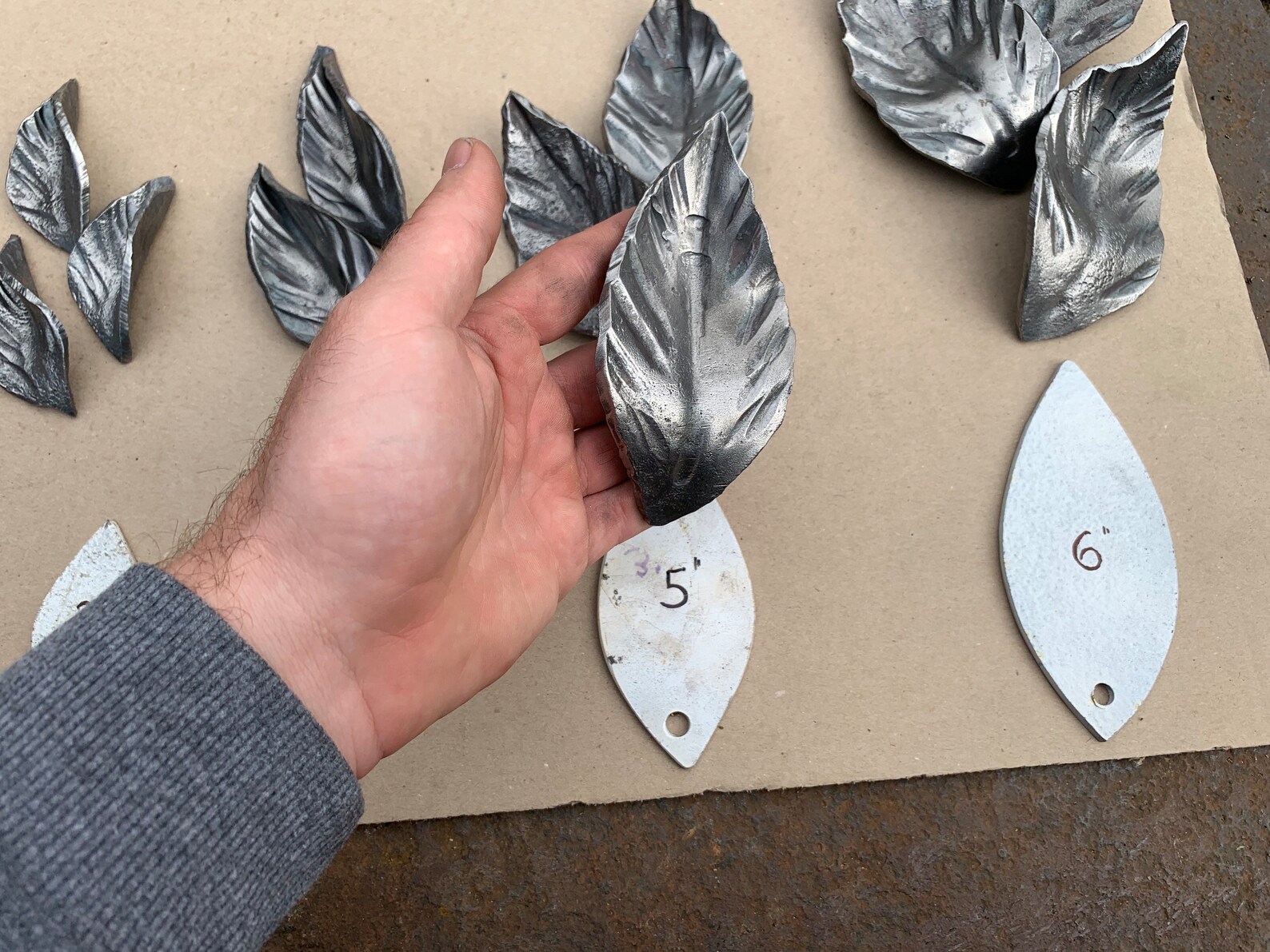Set of Hand Forged Leaves. Forged Elements. Blacksmith - Etsy