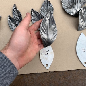 Set of Hand Forged Leaves. Forged Elements. Blacksmith Elements. Iron ...