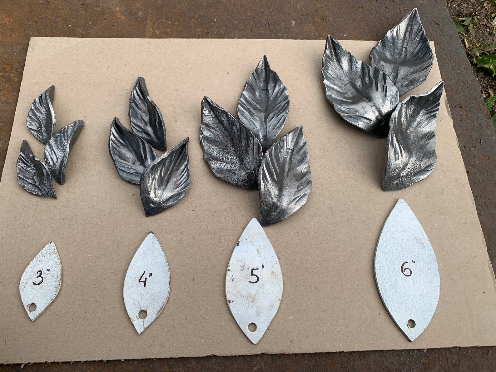 Set of Hand Forged Leaves. Forged Elements. Blacksmith - Etsy