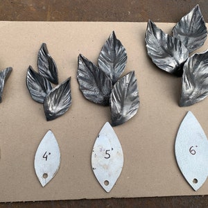 Set of Hand Forged Leaves. Forged Elements. Blacksmith Elements. Iron ...