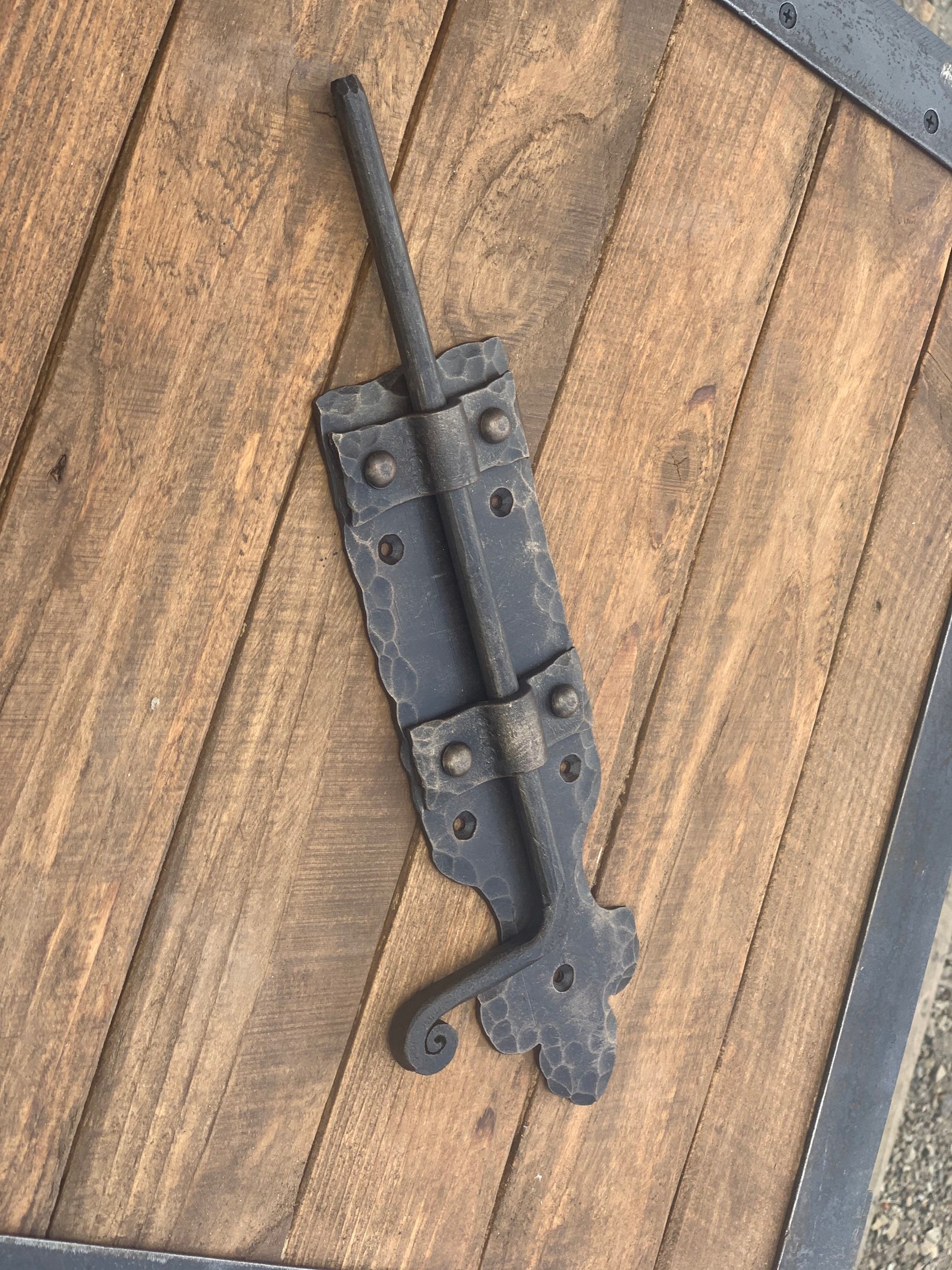 Wrought Iron Door Latch 100% Hand Forged Door Hardware Door - Etsy