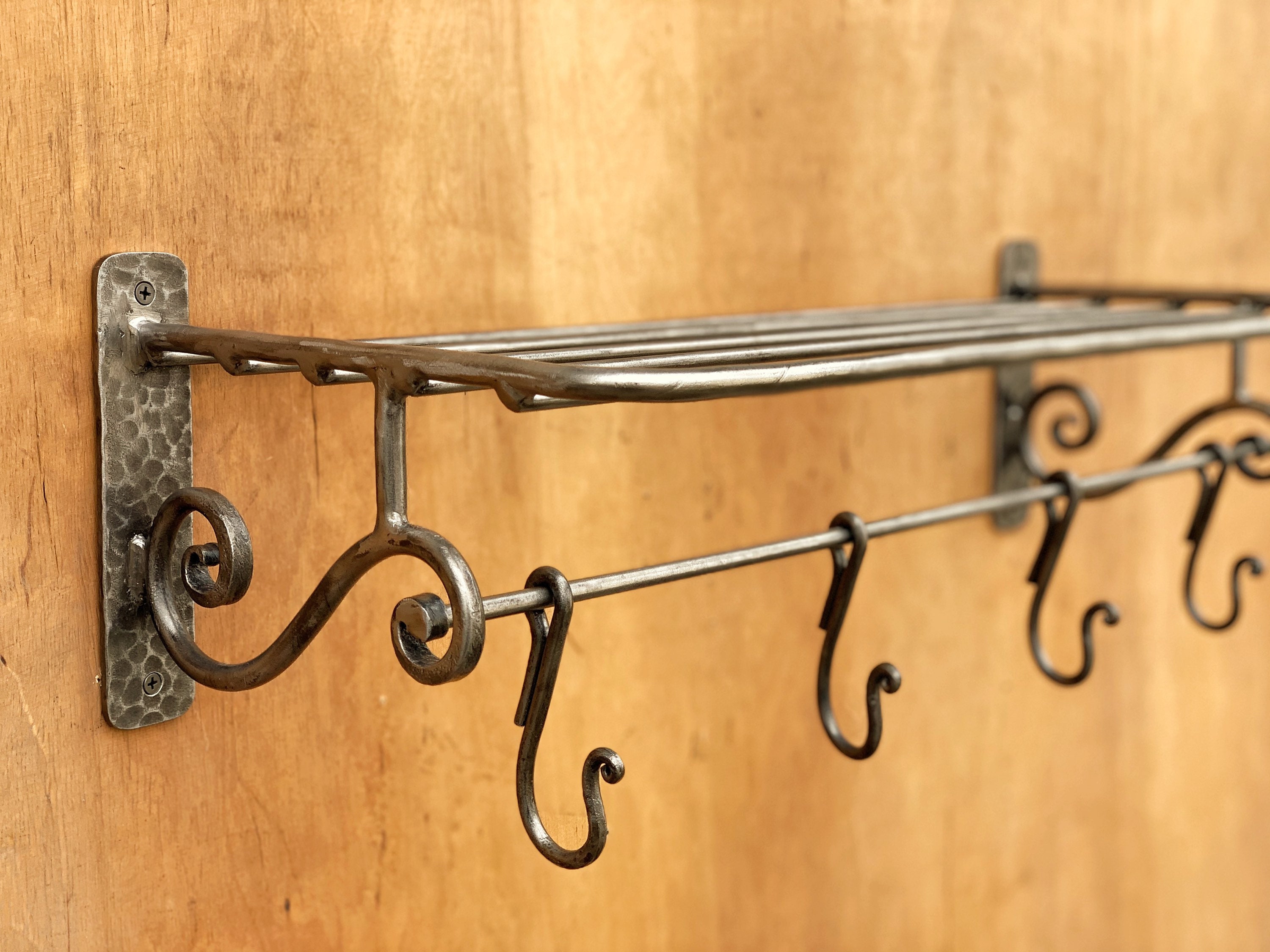 Wrought Iron Towel Rack With Shelf. Towel Holder. Towel Rack. - Etsy Canada