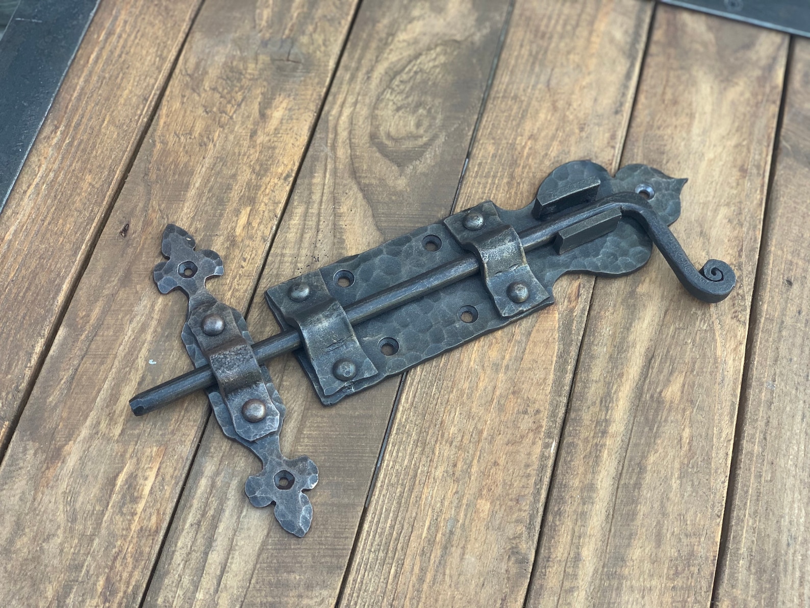 Wrought Iron Door Latch, 100% Hand Forged, Door Hardware, Door ...