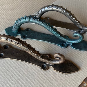 Wrought Iron Octopus Door Handle. Kraken Door Pull. Barn Door Pull ...