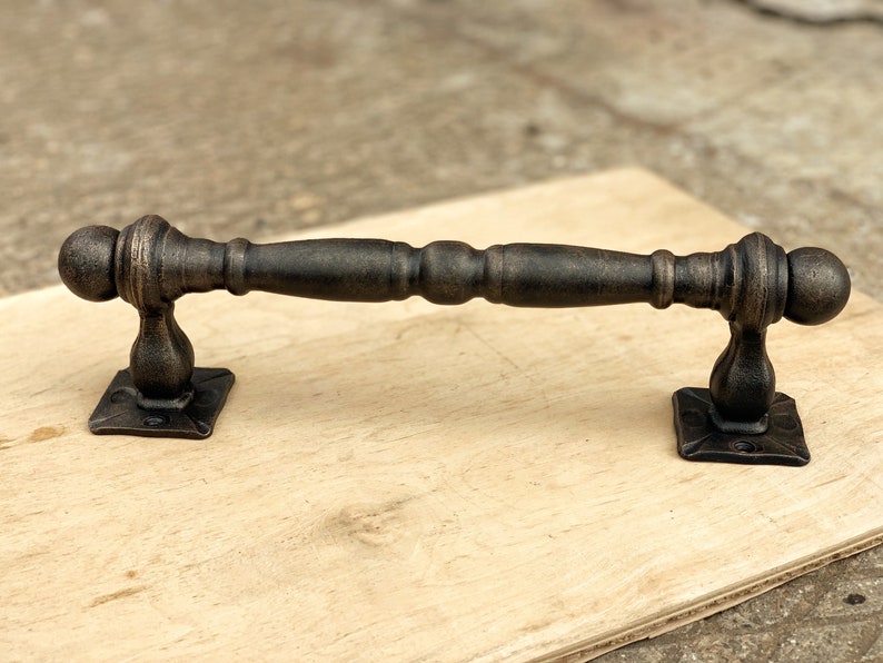 Wrought Iron Door Pull. Massive Iron Door Handle. Barn Door | Etsy