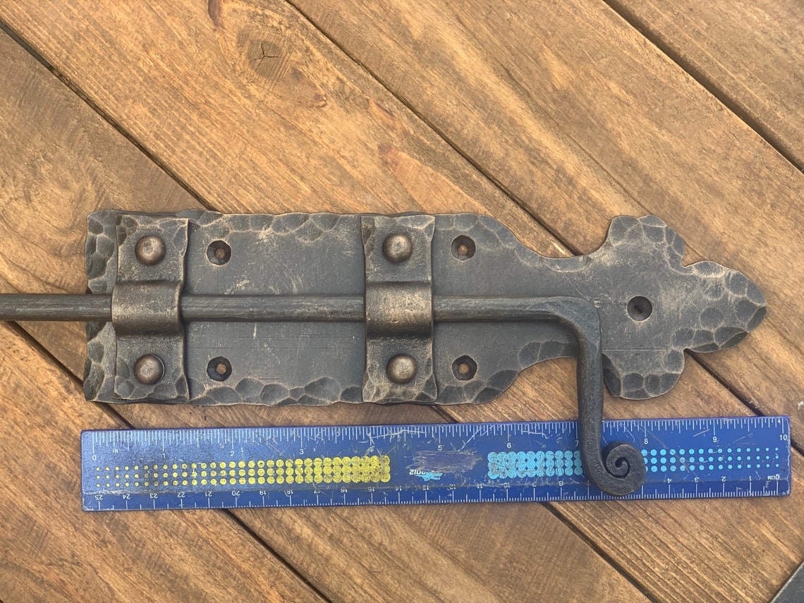 Wrought Iron Door Latch, 100% Hand Forged, Door Hardware, Door ...