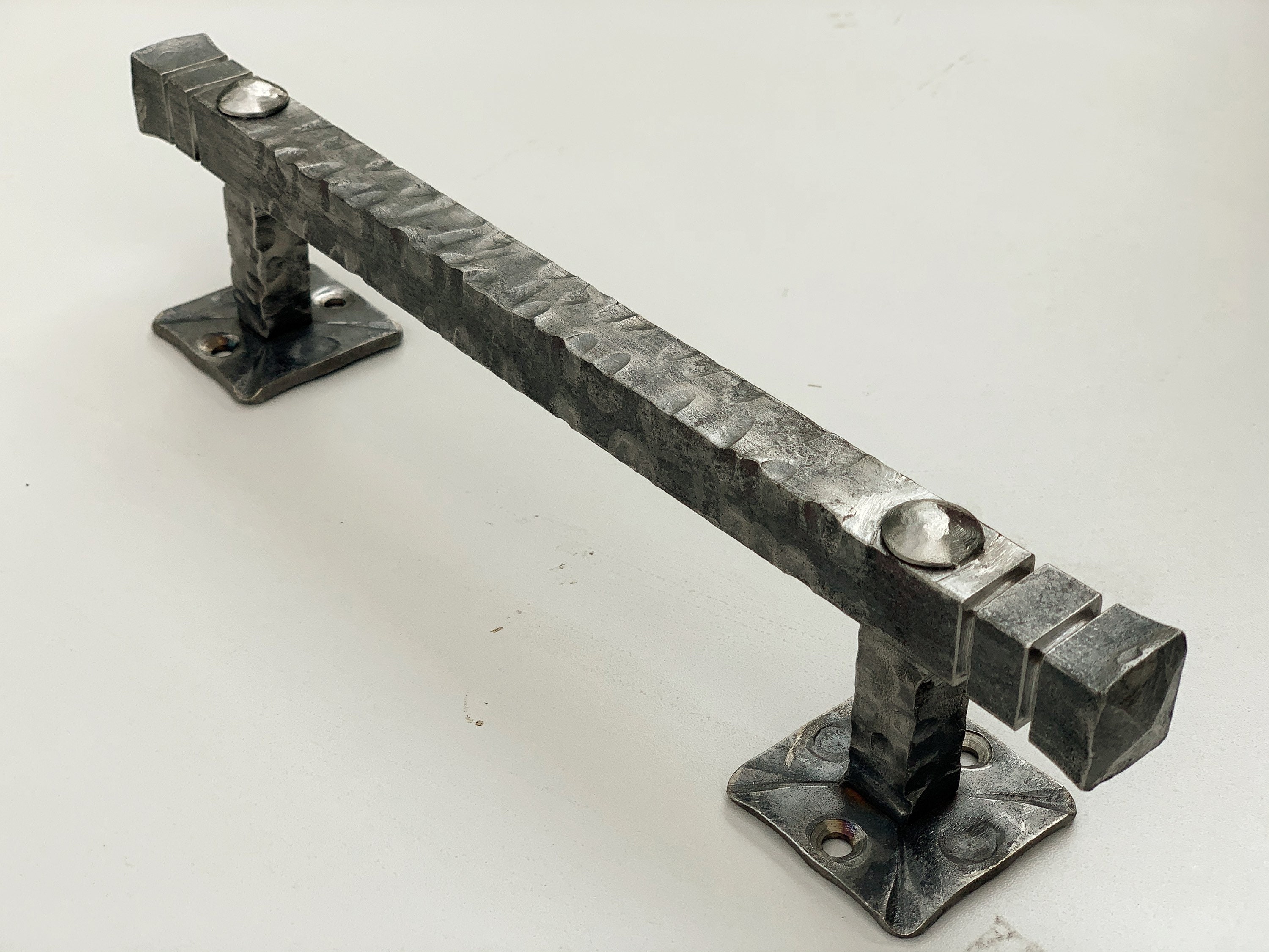 Massive iron door handle. Barn door pull. Rustic door decor. | Etsy