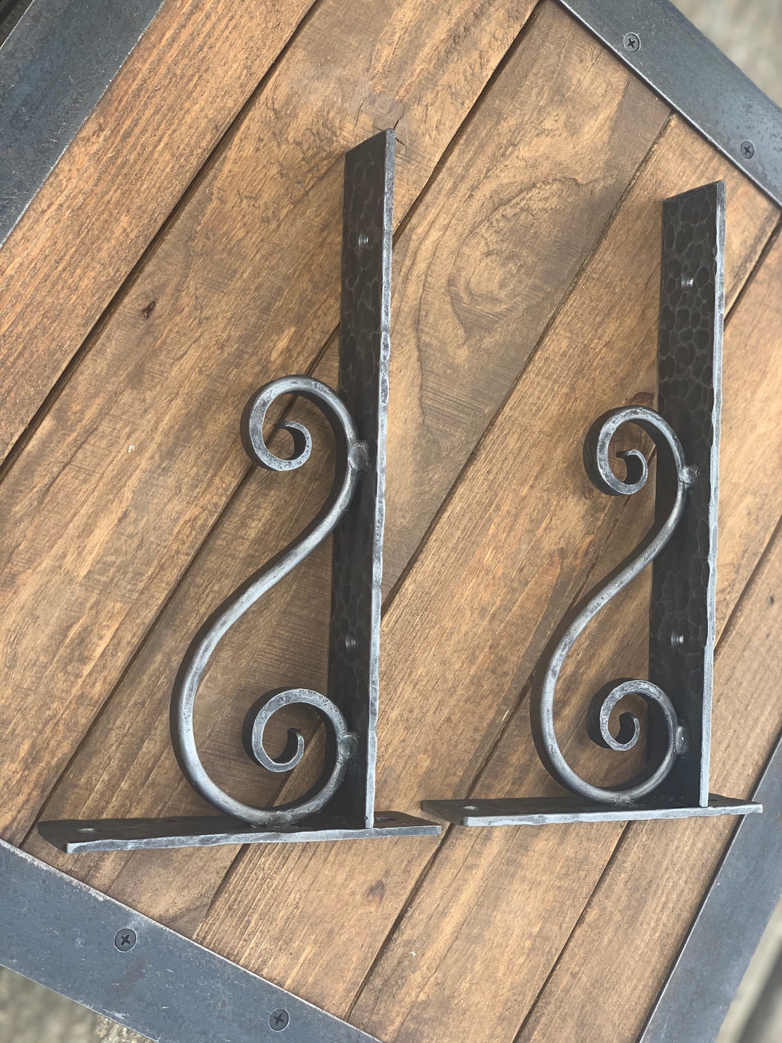 Hand Forged Metal Shelf Bracket. Shelves Storage. - Etsy